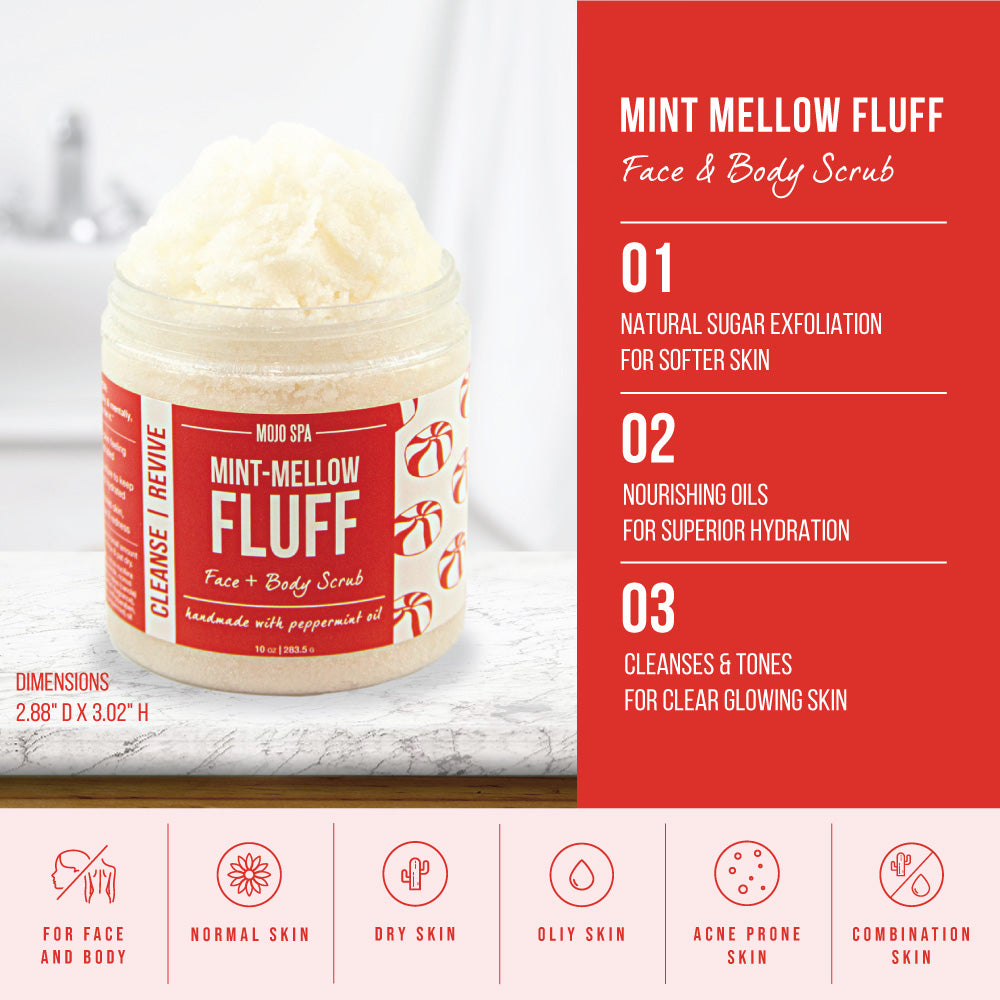 Mint Mellow Fluff Face & Body Scrub – Mojo Spa